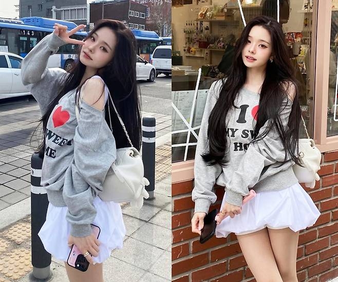 인`스타`그램 세상 | 프리지아, ‘163cm 42kg’ 종로 들썩인 인형 비주얼! 러블리 원숄더 미니룩 : ZUM 뉴스