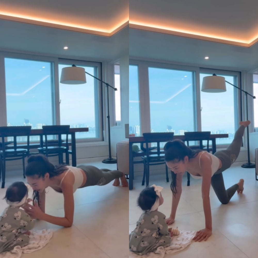 인`스타`그램 세상 | `36세` NS윤지, 육아 중 운동ing…몸 두 개인가 `체력 무엇` : ZUM 뉴스